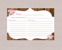 Popular items for rustic recipe cards on Etsy