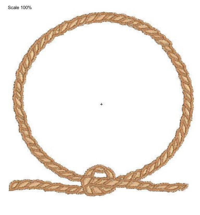 Rope Frame Border Machine Embroidery Design Country Western