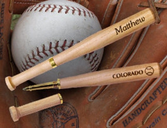 Unique Baseball Bat Pen Engraved with YOUR NAME TEAM
