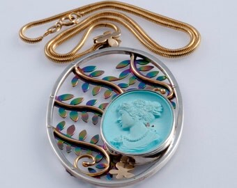 Popular items for turquoise cameo on Etsy