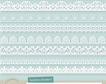 32 Premium Mint Paper Punch Lace Borders Clipart & Vectors
