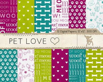Popular items for dog digital paper on Etsy