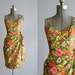 Vintage 1950s Dress / 60s Hawaiian Sarong Dress / Kahala