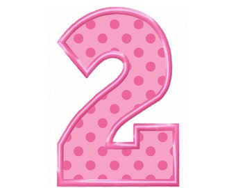 Number 2 applique | Etsy
