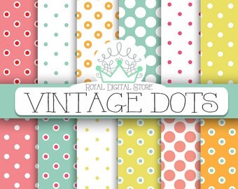 Ombre digital paper: OMBRE POLKA DOTS with by royaldigitalstore