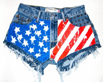 American flag shorts | Etsy