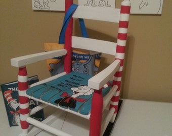 Dr. Seuss inspired child rocking chair