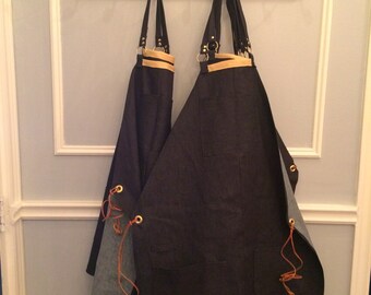 Popular items for denim apron on Etsy