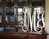 Wooden Monogram Wooden Letters Wedding by WholesaleMonograms
