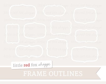 Linen Frames Digital Labels Burlap Clip Art Elements Doodle