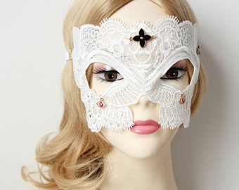 Vampire Girl Half face Lace Veil Mask,Venetian Mask Veil,Unique Lace ...