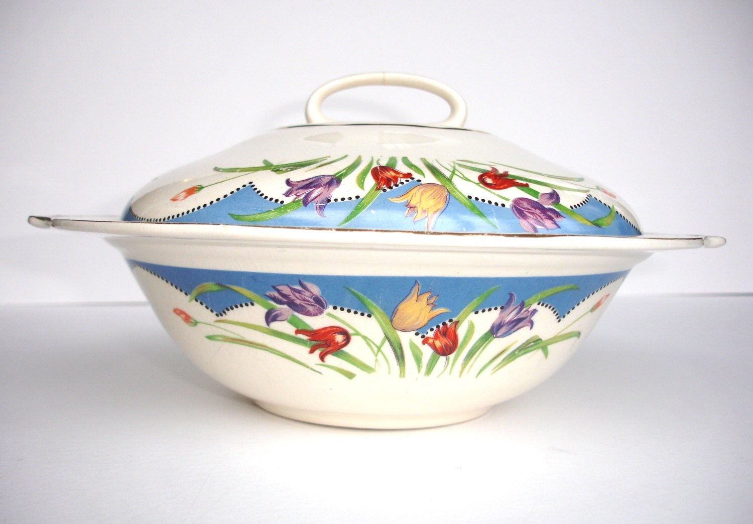 1920s Morley Ware Art Deco Tureen Vintage Tableware Tulip Design ...