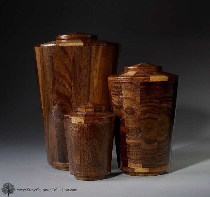 Custom Artistic Wooden Cremation Urn for Pets or Humans