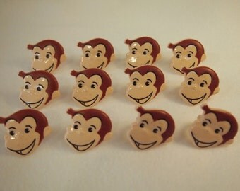 24 CURIOUS GEORGE Cupcake Ring Favor Supplies Rings Topper Birthday
