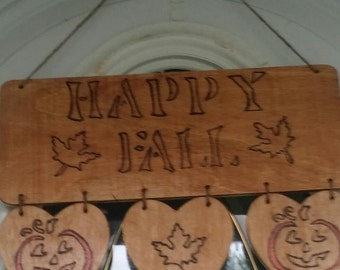 Wooden Happy Fall Sign