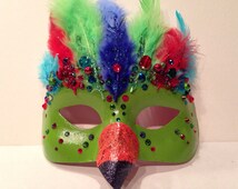 Popular items for parrot mask on Etsy