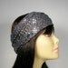 Silver Sequined Head Wrap Bling Head Wrap Sequined by LooptheLoop