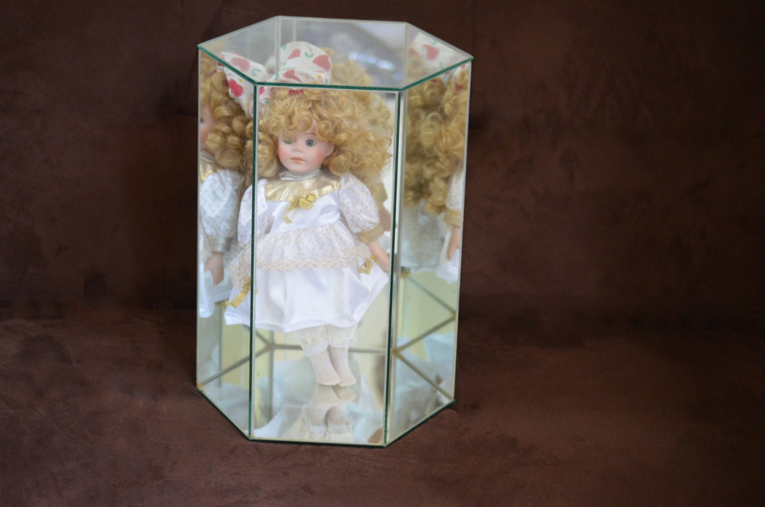 Glass Display Casedoll Casemirrored Display Hexagon