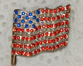 Popular items for rhinestone flag pin on Etsy