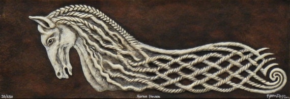 Horse Power - Cast Paper - horse - equine - Lugh - Epona - Celtic Knot