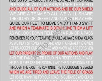 Football prayer | Etsy