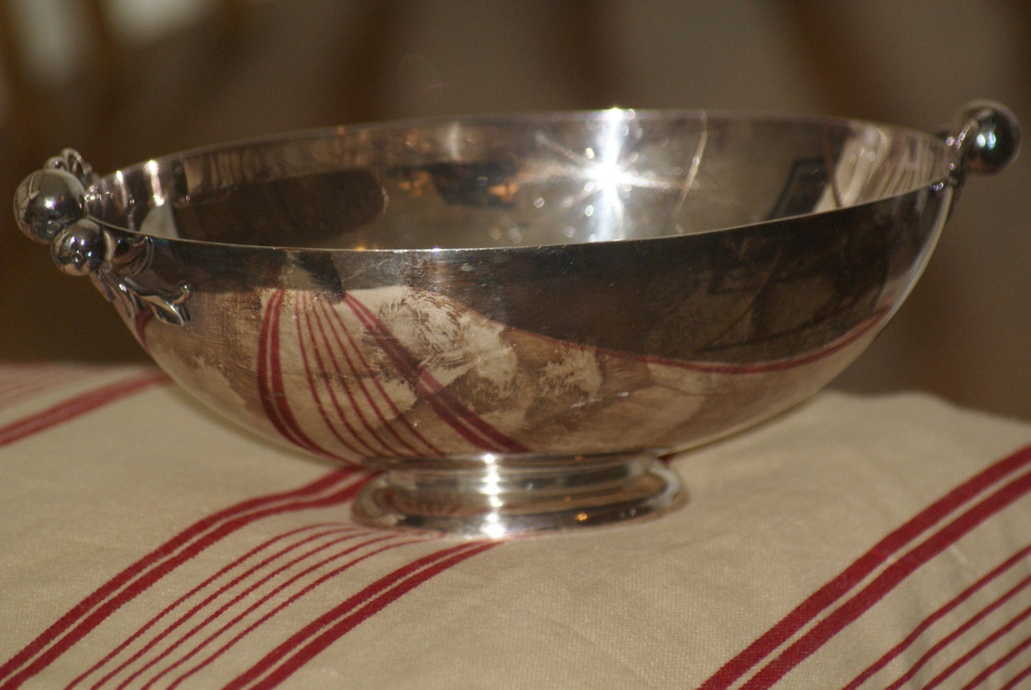 Silver Bowl Vintage Silver Serving Bowl Candy Dish Entertaining – Haute ...