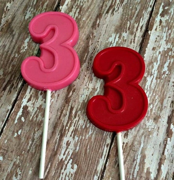 Number 3 Three Third Chocolate Birthday by SparklingSweetsShop