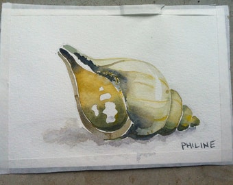 Popular items for sea shell watercolor on Etsy