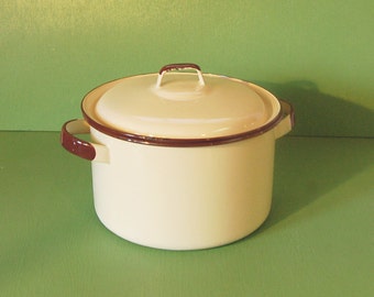 Popular items for enamel pot with lid on Etsy