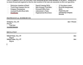 Pretty resume | Etsy