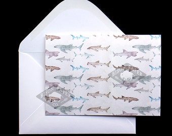 Shark watercolor | Etsy