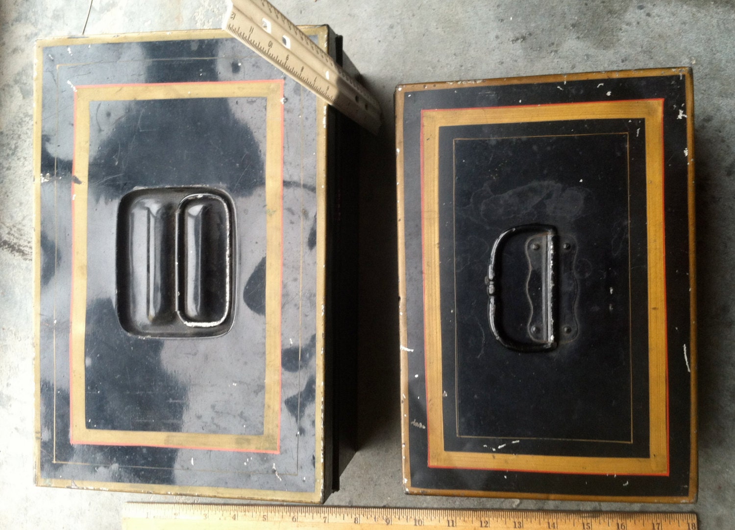 2 Vintage tin cash boxes – Haute Juice
