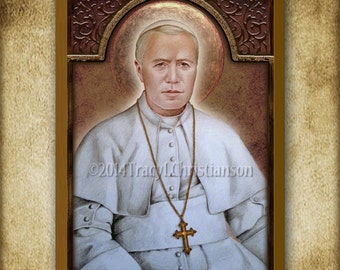 St. Maria Goretti Wood Icon & Holy Card GIFT by PortraitsofSaints