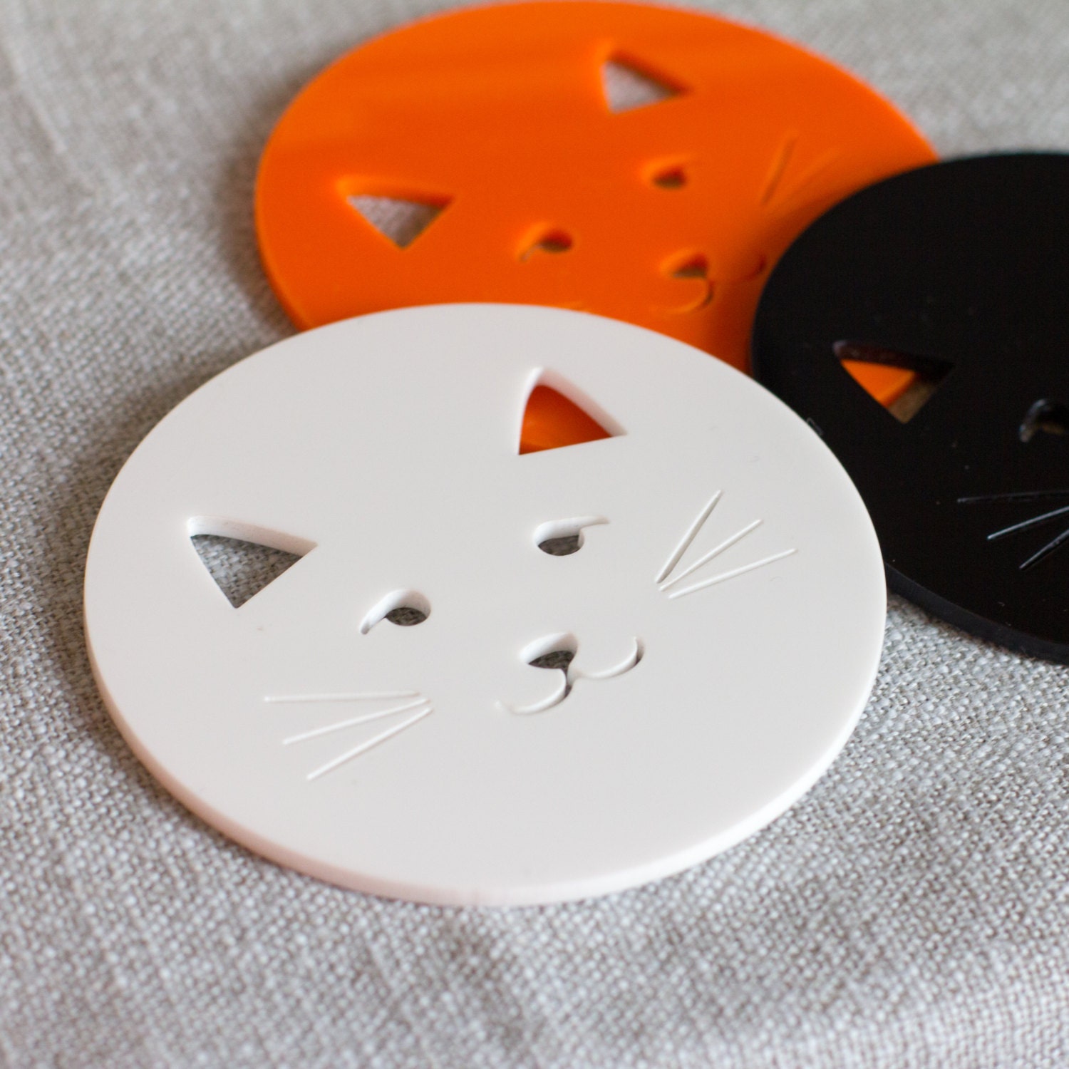 Kitty Coasters set of four Cat Coasters Cat by finestimaginary