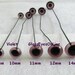 7 PAIR Glass Eyes on Wire 9mm or 10mm or 11mm or 12mm Teddy