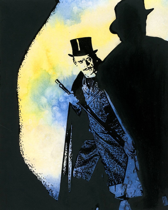 Jack The Ripper print horror movie art prints by ElizavellaArt