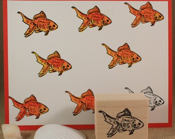 Goldfish stamp | Etsy