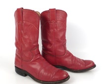 Popular items for red roper boots on Etsy