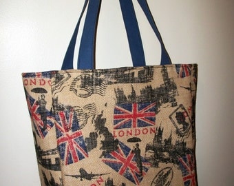 Union jack tote | Etsy