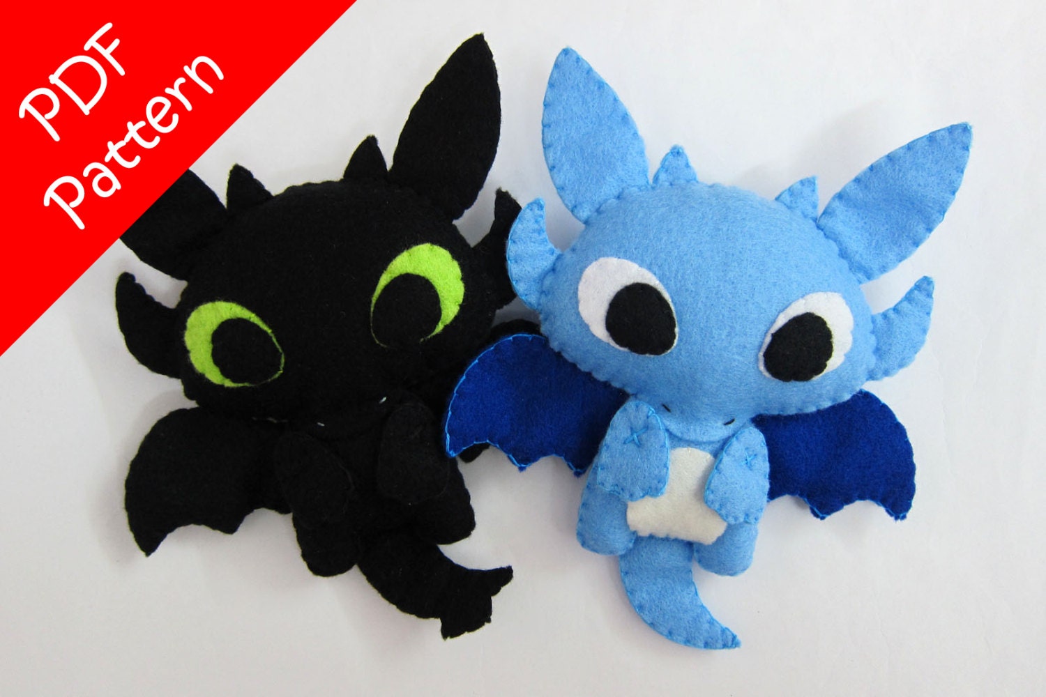 Dragon or Toothless Alike Plush PDF Pattern Instant Digital