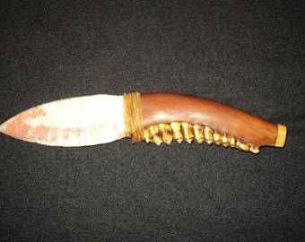 Stone Knife with jaw bone handle