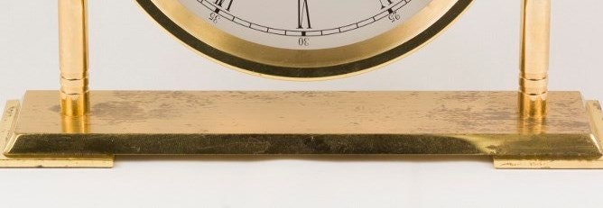 Vintage Stuart Austin Quartz Gold Tone Alarm Desk Clock gift