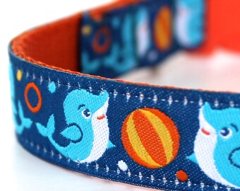 Dolphin dog collar | Etsy