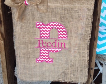 Items similar to Burlap Garden Flag Split Initial LSU Design Personalized / Monogram Purple and ...