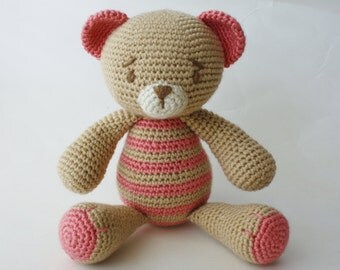 Popular items for striped teddy bear on Etsy