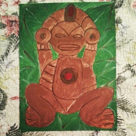 Items similar to Taino Goddess Atabey Painting on Etsy