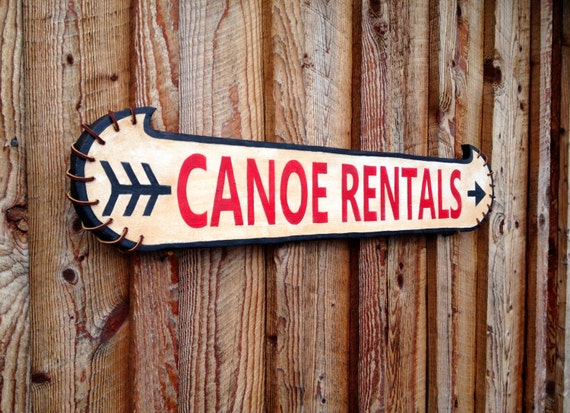 Canoe Rental Sign by SignUpNow on Etsy