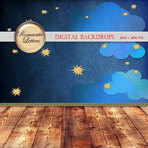 Digital Backdrop Night Digital Scrapbook Paper by RomanticLetters