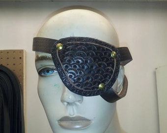 Deluxe Double Strap Leather Eye Patch