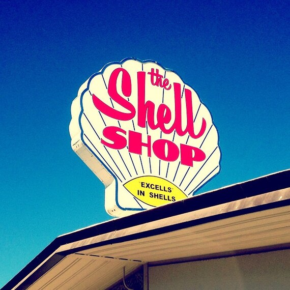 Items similar to Shell Shop Photograph, Morro Bay, California, retro ...